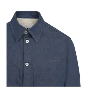 JIL SANDER Elbow Patch Denim Overshirt