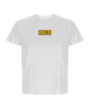 MAISON MARGIELA Crewneck T-shirt With Logo Patch - No