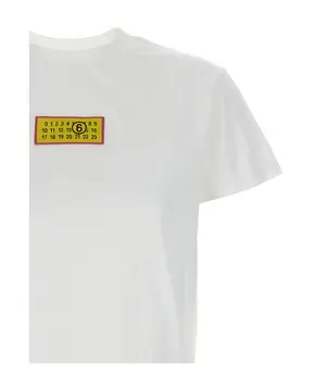 MAISON MARGIELA Crewneck T-shirt With Logo Patch - No
