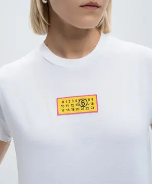MAISON MARGIELA Crewneck T-shirt With Logo Patch - No