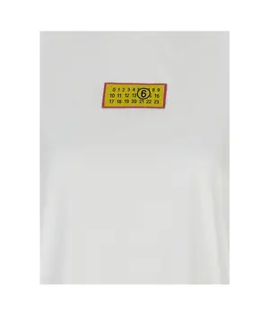 MAISON MARGIELA Crewneck T-shirt With Logo Patch - No