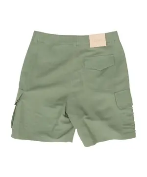 Loewe Logo Patch Cargo Shorts - Green