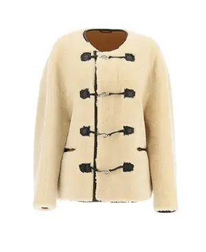 TOTEME Teddy Shearling Clasp Buttoned Coat