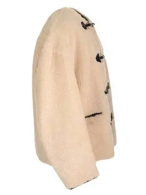 TOTEME Teddy Shearling Clasp Buttoned Coat