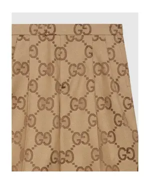 Gucci Jumbo Gg Monogram Tailored Shorts - Camel/ebony
