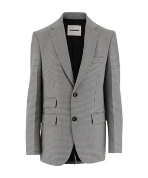 JIL SANDER Single-breasted Checked Blazer