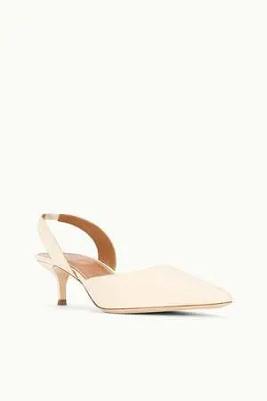 Staud Sebastian Pointed Toe Slingback High Heel Sandals - Beige