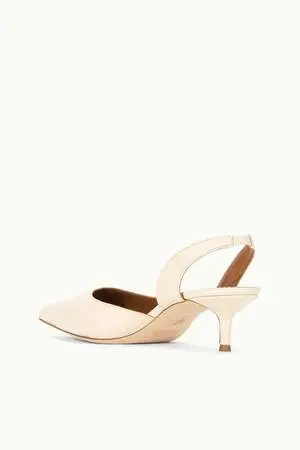 Staud Sebastian Pointed Toe Slingback High Heel Sandals - Beige
