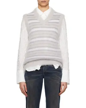 Marni Striped Fuzzy Wuzzy Vest