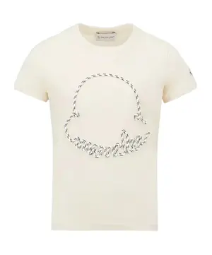 Moncler Logo Embroidered Cotton T-shirt