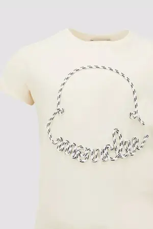 Moncler Logo Embroidered Cotton T-shirt