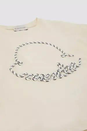 Moncler Logo Embroidered Cotton T-shirt