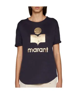 Isabel Marant Étoile Koldi Logo Printed Crewneck T-shirt