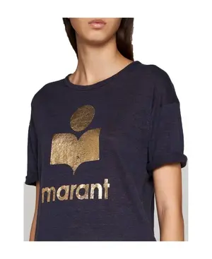 Isabel Marant Étoile Koldi Logo Printed Crewneck T-shirt
