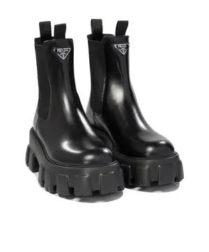 Prada Monolith Round-toe Chelsea Boots