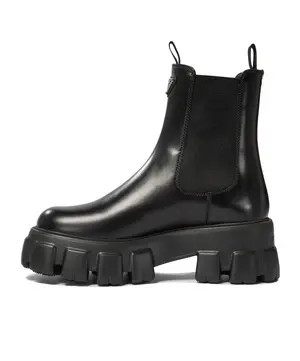 Prada Monolith Round-toe Chelsea Boots