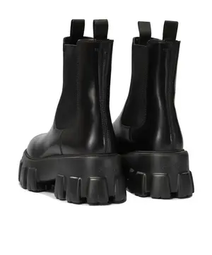 Prada Monolith Round-toe Chelsea Boots