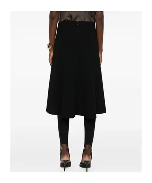 JIL SANDER Asymmetrical Paneled Skirt - Black