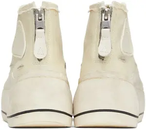 R13 Platform High-top Canvas Sneakers - Nude