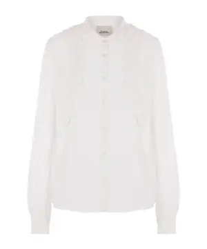 Isabel Marant Étoile Lace Detailed Long Sleeve Shirt - White
