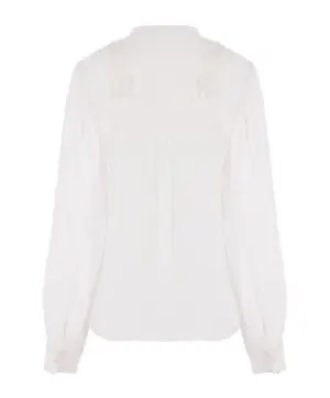 Isabel Marant Étoile Lace Detailed Long Sleeve Shirt - White