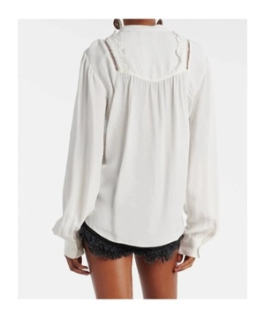 Isabel Marant Étoile Lace Detailed Long Sleeve Shirt - White