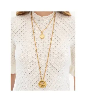 Chloé Short-sleeved Sweater With Mock Neck And Button Detailing