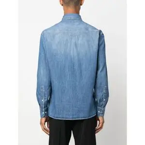 Brunello Cucinelli Button-up Straight Hem Denim Shirt
