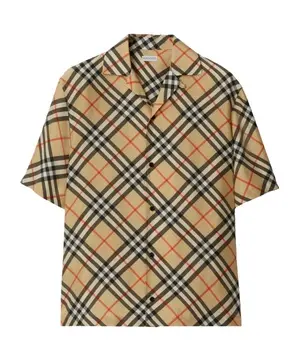 Burberry Nova Check Short Sleeved Shirt - Sand