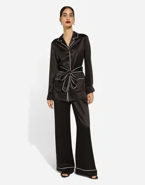 Dolce & Gabbana Contrast Piping Pajama Shirt