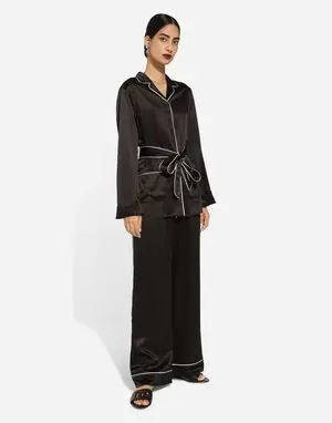 Dolce & Gabbana Contrast Piping Pajama Shirt