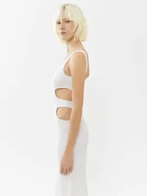Chloé Cut-out Sleeveless Maxi Dress - White