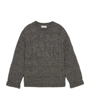 GANNI Bubble Jumper Knit Sweater - Grey