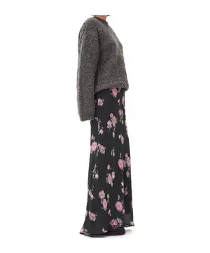 GANNI Bubble Jumper Knit Sweater - Grey