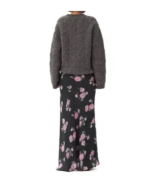GANNI Bubble Jumper Knit Sweater - Grey