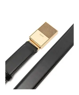 Khaite Logo-engraved Buckle Belt - Black