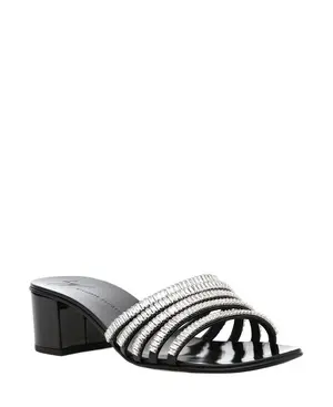 GIUSEPPE ZANOTTI Embellished High Heel Sandals - Black