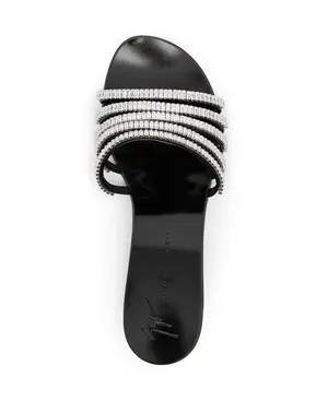 GIUSEPPE ZANOTTI Embellished High Heel Sandals - Black