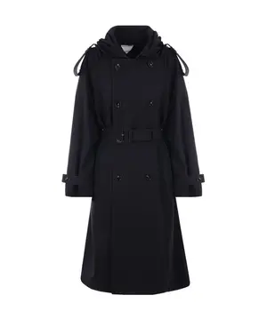 Bottega Veneta Double-breasted Belted Trench Coat - Black