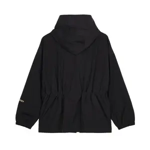 Burberry Hooded Jacket With Drawstring Waist - Black