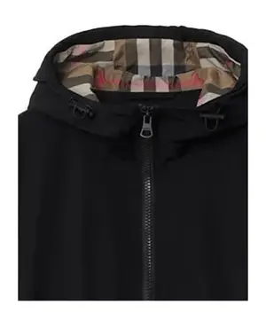 Burberry Hooded Jacket With Drawstring Waist - Black