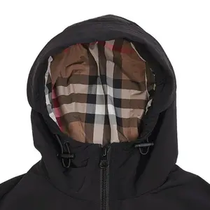 Burberry Hooded Jacket With Drawstring Waist - Black