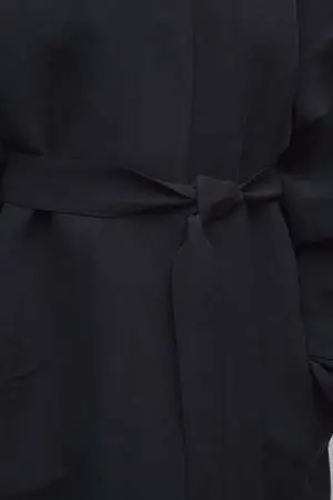 THE ROW Ryo Belted Coat - Black