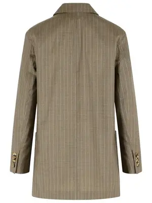Max Mara Double Breasted Pinstripe Oversized Blazer