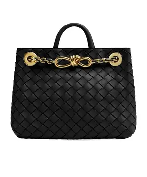 Bottega Veneta Andiamo Small Woven Tote Bag - Black