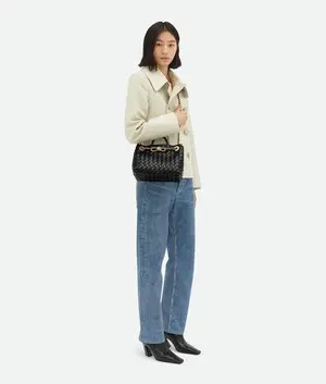 Bottega Veneta Andiamo Small Woven Tote Bag - Black