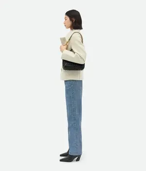 Bottega Veneta Andiamo Small Woven Tote Bag - Black