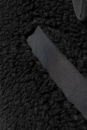 Dsquared2 Zip-up Fleece Jacket With Raised Lettering - Black