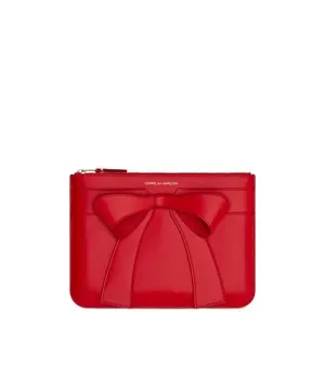 Comme Des Garçons Big Bow Zipped Purse - Red