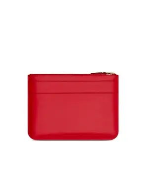 Comme Des Garçons Big Bow Zipped Purse - Red